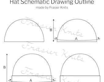 Basic Schematic Drawing Outline of Shawl for Knitting and Crochet ...