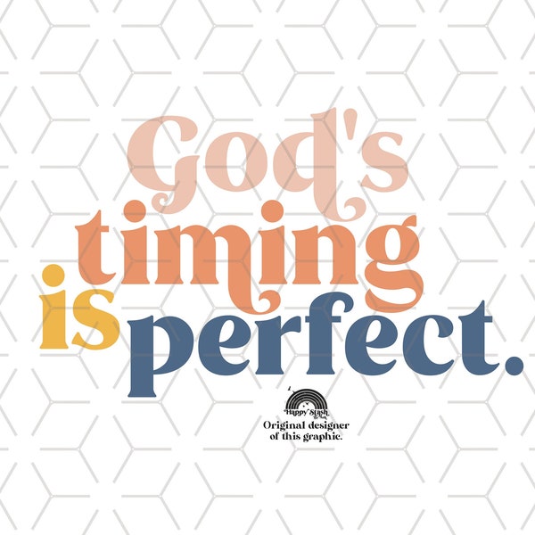 God Perfect Timing Svg - Etsy