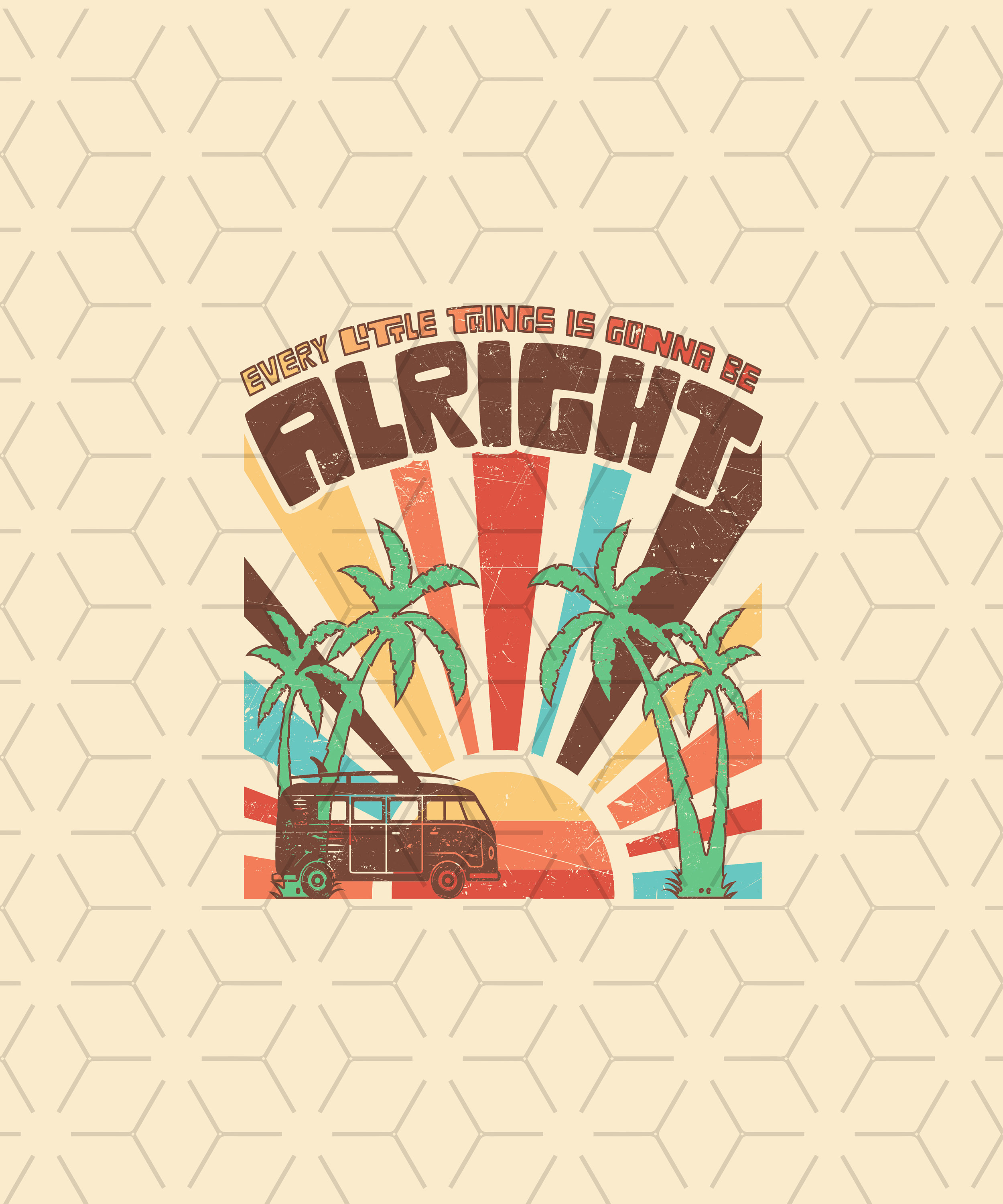 Retro Desert Van PNG: "every Little Thing" Sublimation Design (digital ...