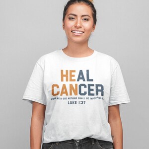 He Can Heal Cancer Graphic, Cancer Awareness Shirt Design, Clipart ...