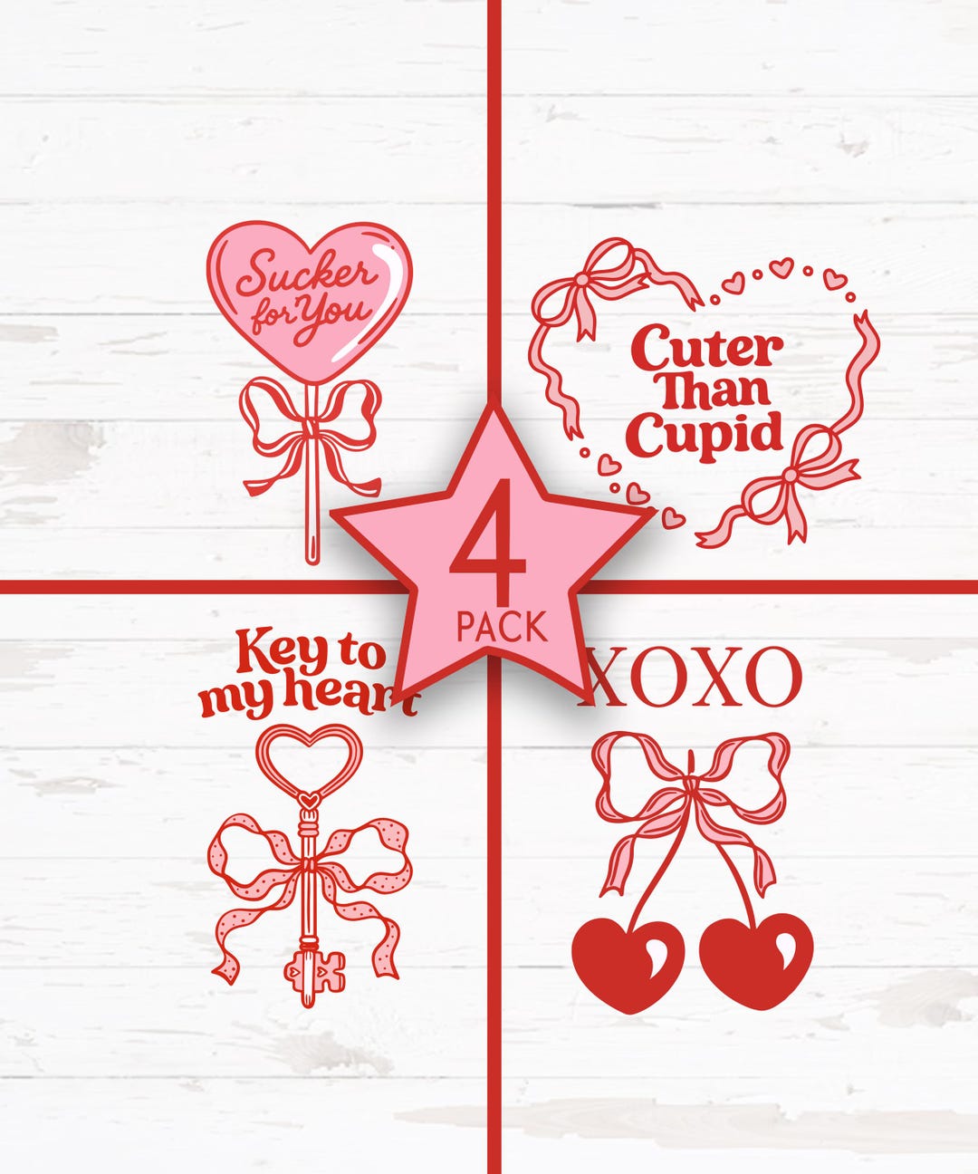 Valentines 4 GRAPHIC Pack PNG: Retro Shirt Design (digital Download) - Etsy