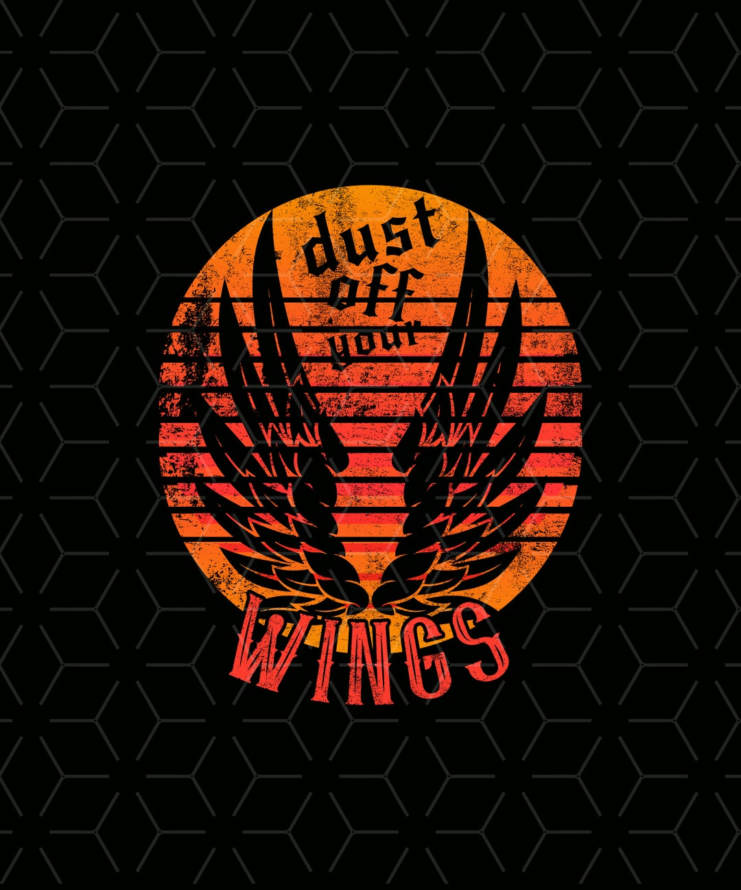 Retro Wings Sublimation Design: Rocker PNG Clipart (digital Download ...