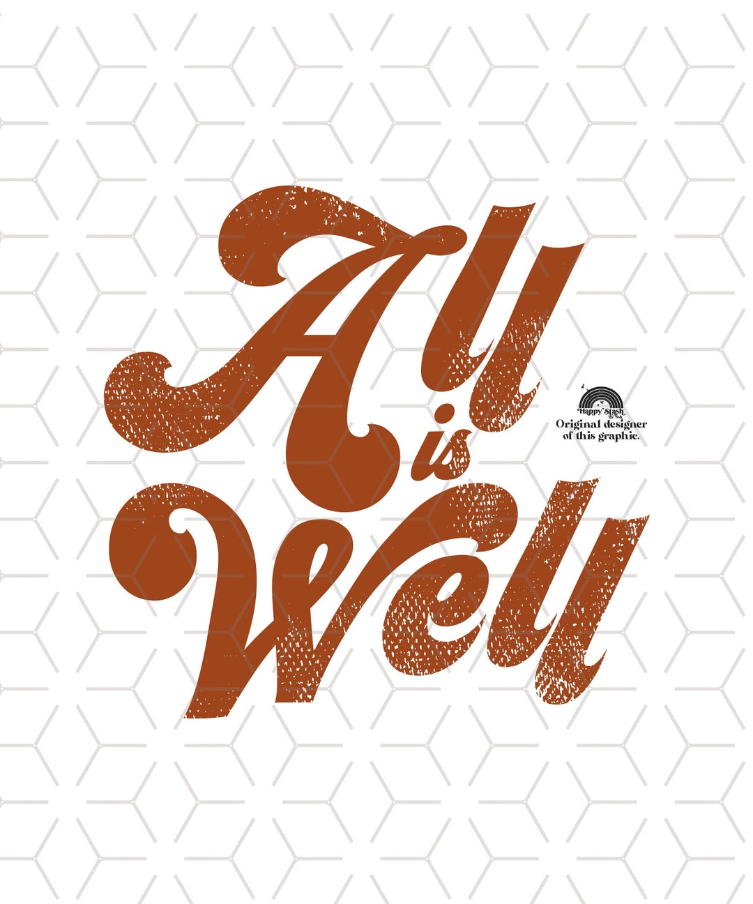 Retro 'all is Well' Sublimation Design: Vintage PNG Clipart (digital ...