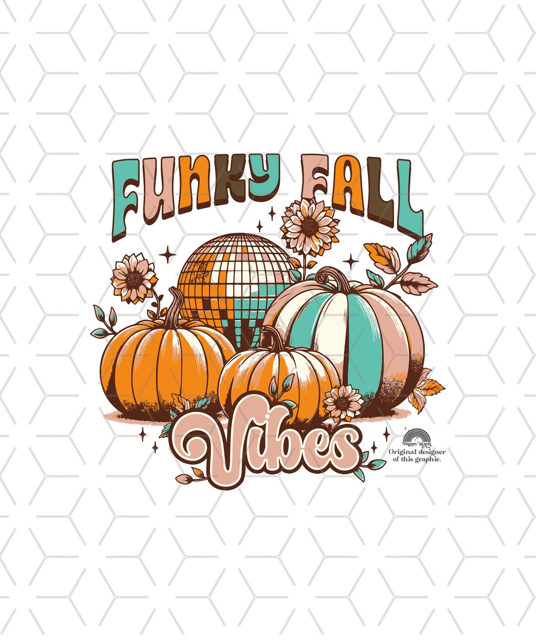 Funky Fall Vibes PNG: Groovy Autumn Sublimation Design (digital ...