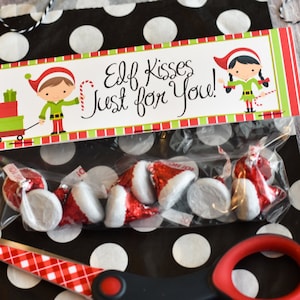 Christmas Treat Bag Topper / Elf Treat Bag Toppers / Christmas ...