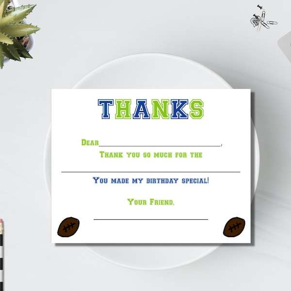 Sports Theme Thank You Notes - Etsy