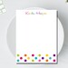Personalized Notepads / Personalized Colorful Dots Notepads ...