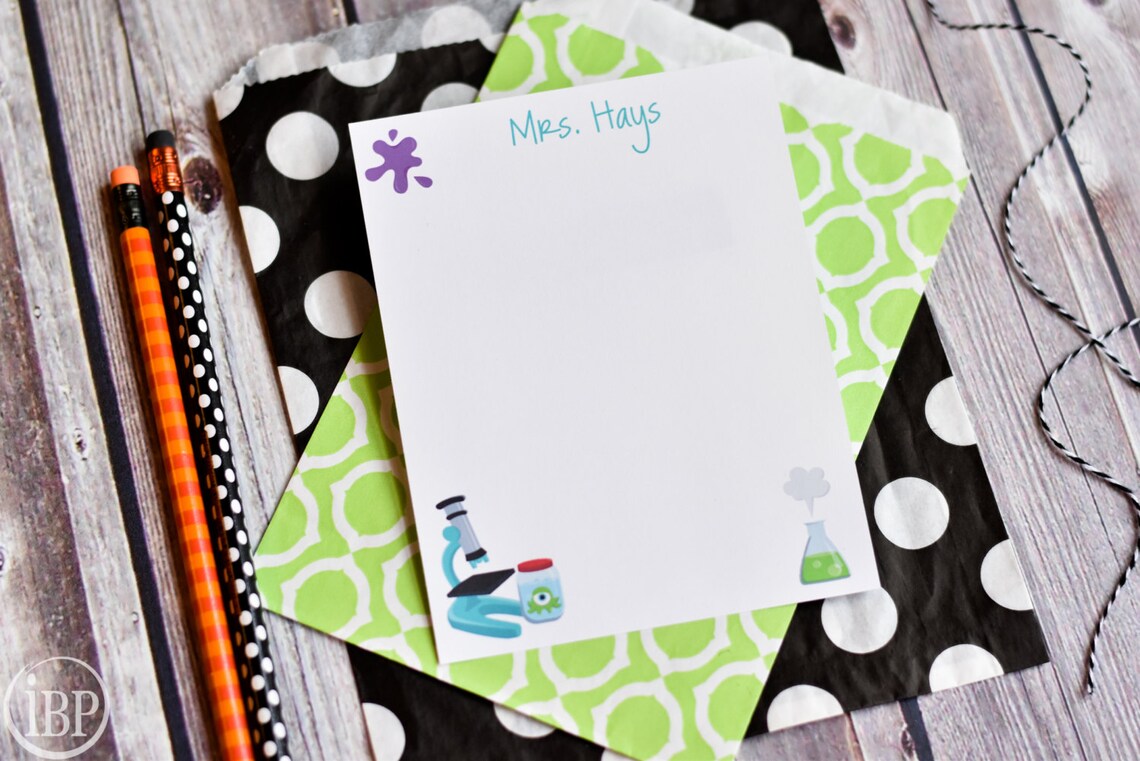 Personalized Science Notepads / Personalized Notebook / | Etsy