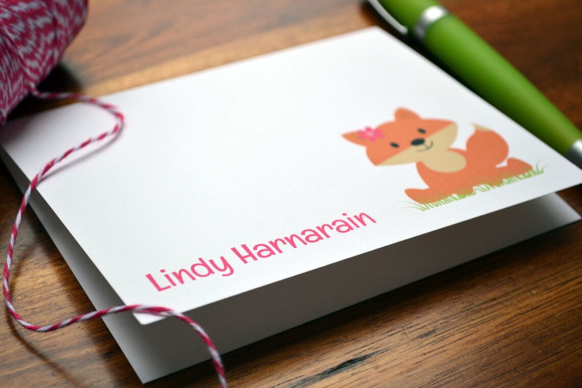 Fox Personalized Stationery / Personalized Stationary / - Etsy