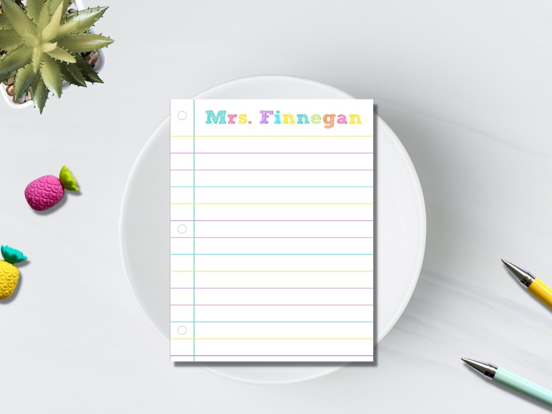 Personalized Teacher Notepads / Personalized Teacher Notebook ...