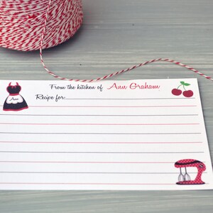 Personalized Recipe Card - Personalized Recipe Cards - Recipe Card Set ...