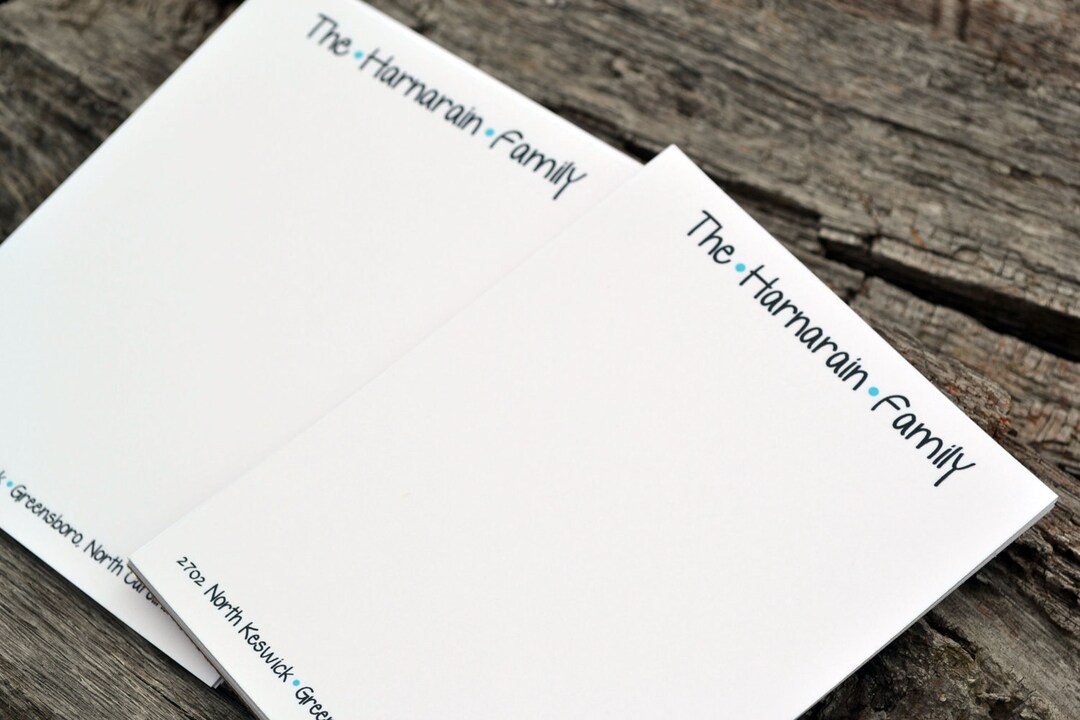 Personalized Notepads / Family Notepads / Family Note Pads ...