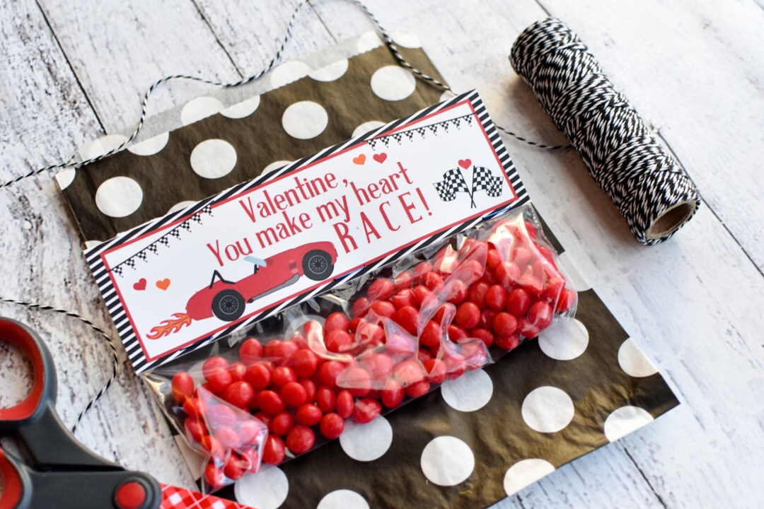 Valentine's Day Treat Bag Topper / Valentines Day Bag Toppers / Race ...