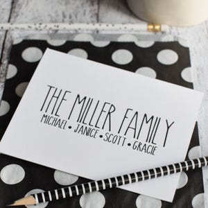 Family Note Cards - Personalized Family Stationery - Thank You Note ...