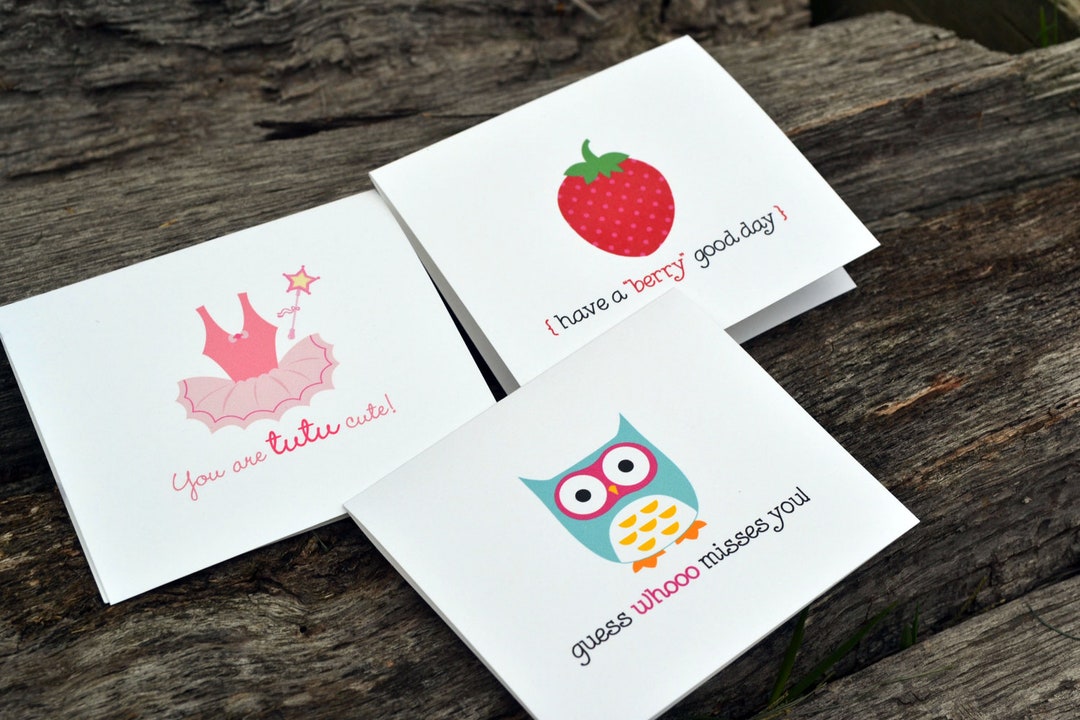 Girls Lunch Box Notes / Back to School Mini Notes for Girls / Lunch Box ...