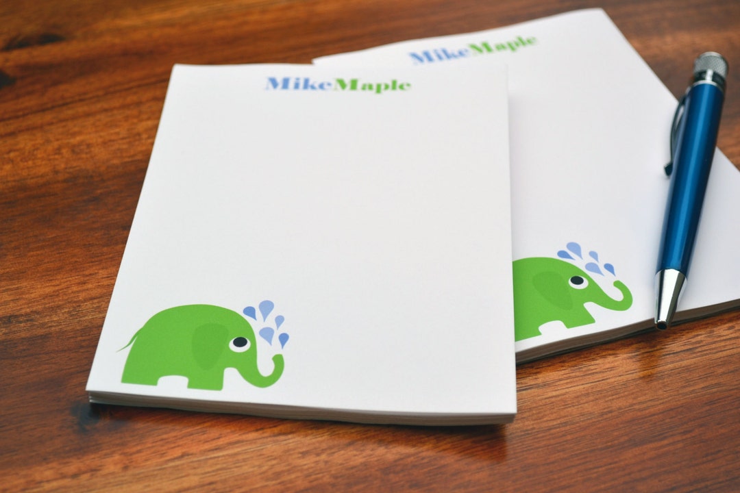 Personalized Notepads / Elephant Notepads /personalized Notebook ...