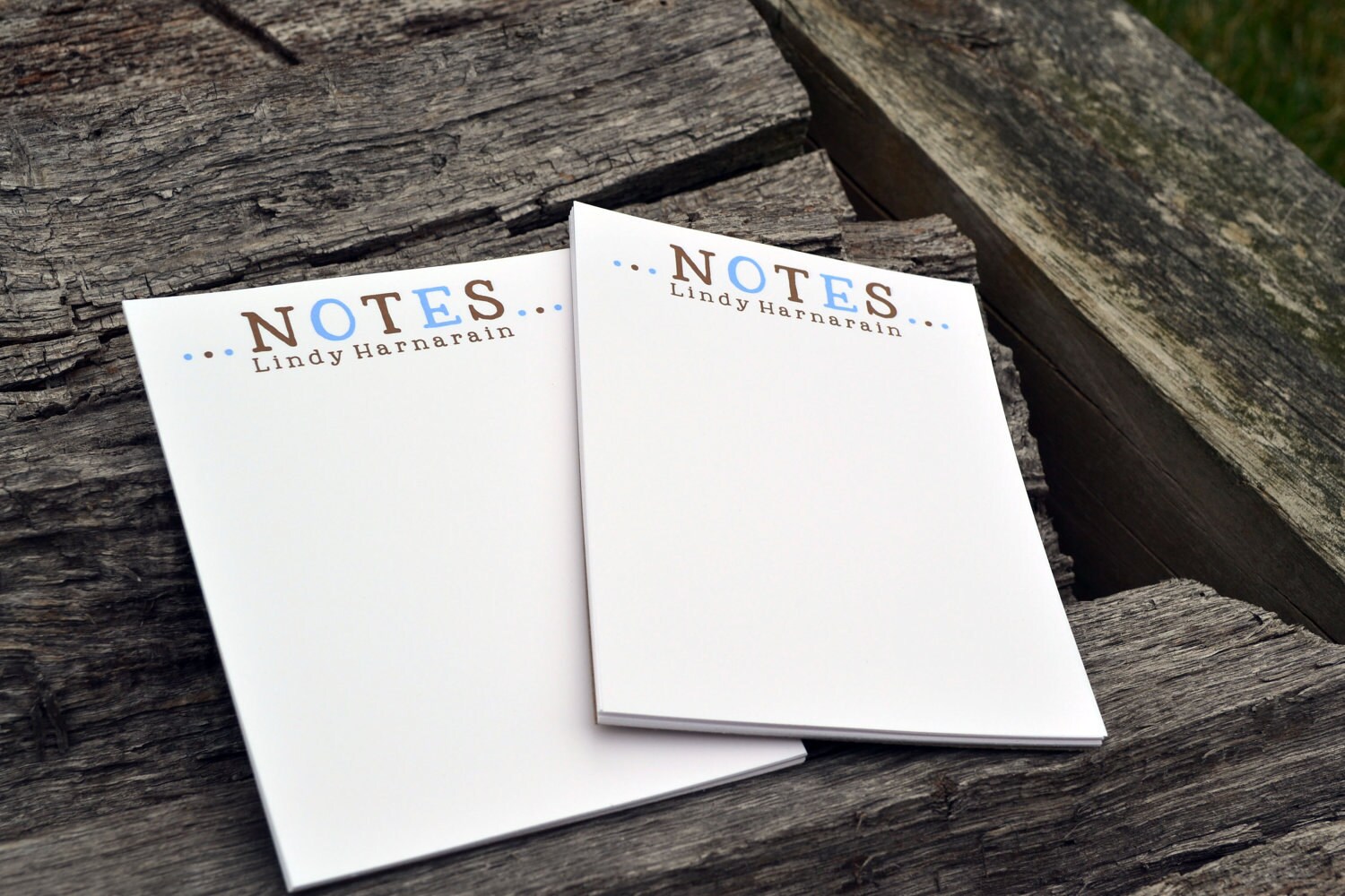 Set of 2 Monogram Personalized Notepads / Personalized Note - Etsy