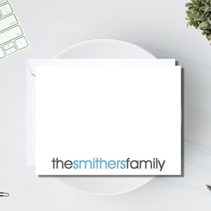 Personalized Family Note Cards / Set of Modern Stationery Notes / Set ...