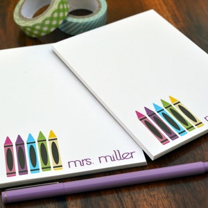 Set of 2 Teacher Notepads / Personalized Notepads / | Etsy