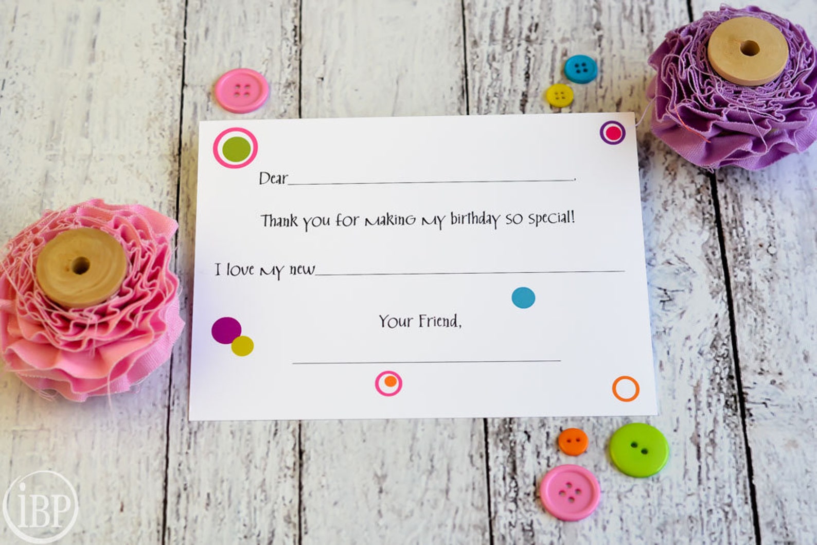 Kids Thank You Notes Fill in the Blank / Polka Dot Fill in the - Etsy