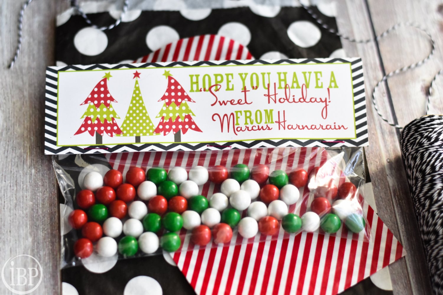 Christmas Treat Bag Topper / Sweet Holiday Treat Bag Toppers / | Etsy