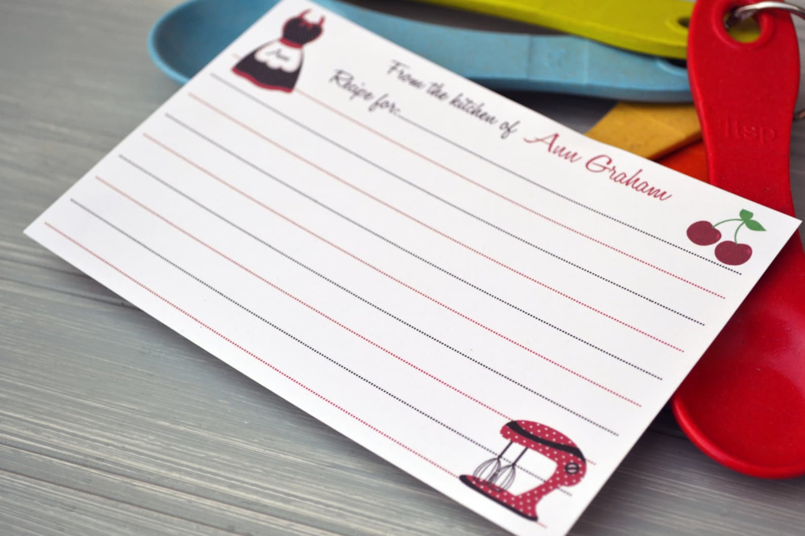 Personalized Recipe Card Personalized Recipe Cards Recipe - Etsy