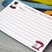 Personalized Recipe Card Personalized Recipe Cards Recipe Card Set Red ...