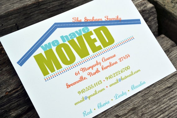 Moving Announcement Modern Home Change of Address Cards - Etsy
