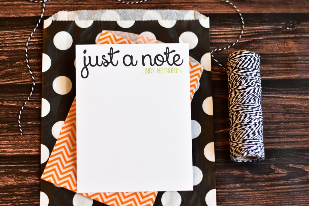 Personalized Notepads / Personalized Just a Note Notepads /personalized ...