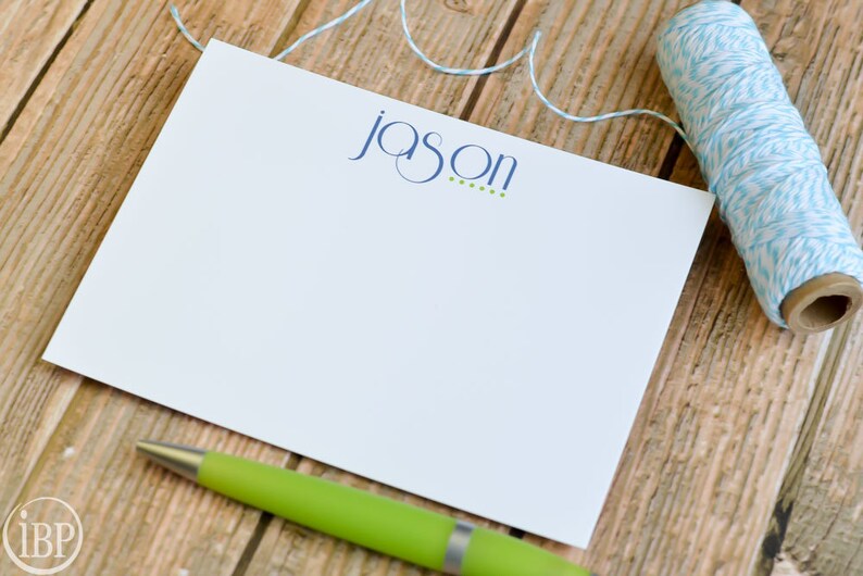 Personalized Flat Note Cards / Personalized Stationery / Thank - Etsy