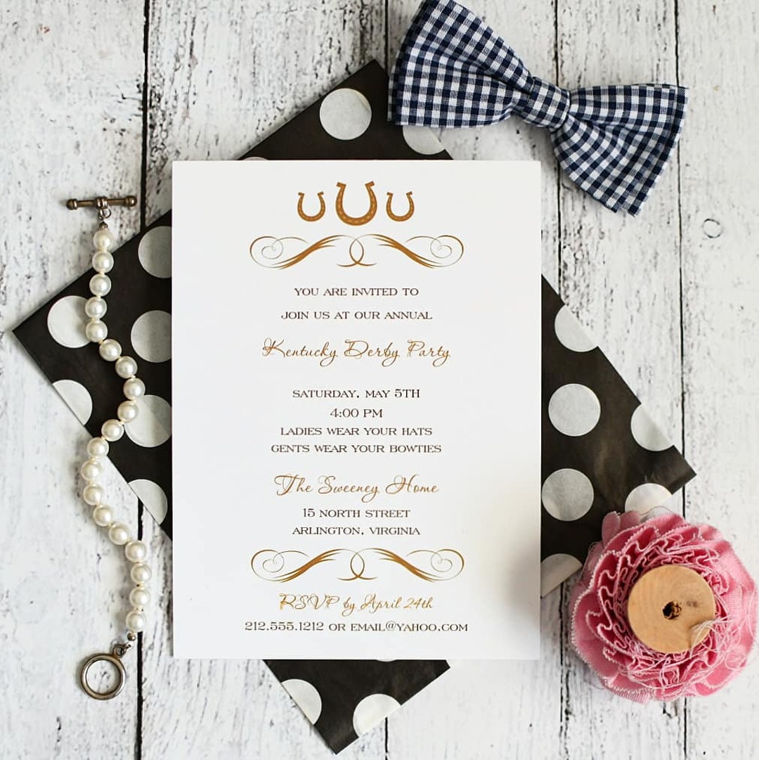 Kentucky Derby Party Invitation - Derby Party Invite - Horse Party ...