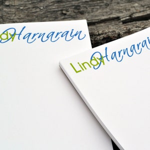 Set of 2 Personalized Notepads / Monogram Notepads / Set of 2 Fancy Script Design / Monogram ...