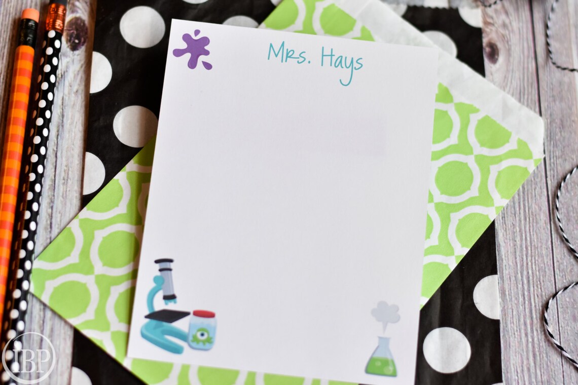 Personalized Science Notepads / Personalized Notebook / | Etsy