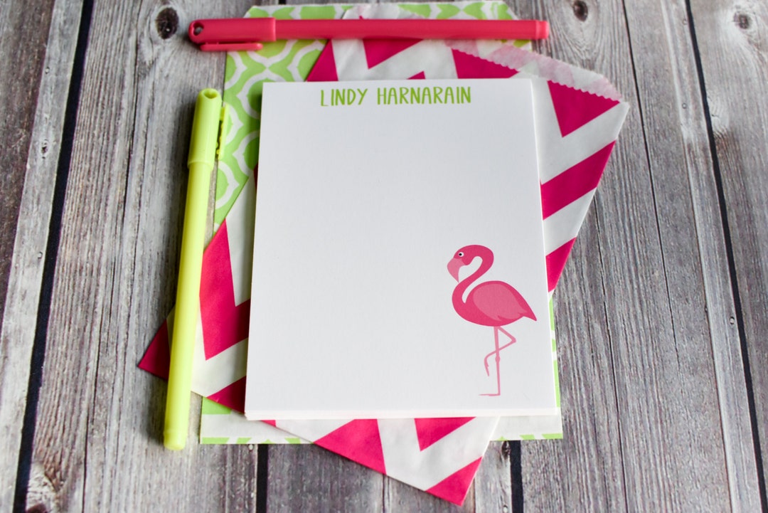 Personalized Flamingo Notepads / Personalized Notebook / Personalized ...