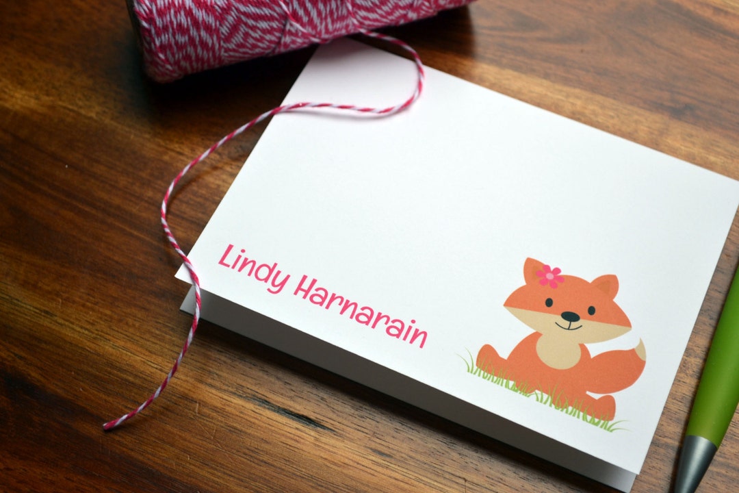 Fox Personalized Stationery / Personalized Stationary / Personalized ...