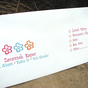 Girls Personalized School Envelopes for Money and Notes - Etsy