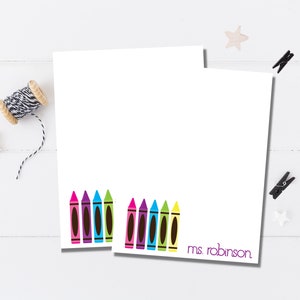 Set of 2 Teacher Notepads / Personalized Notepads / Personalized ...