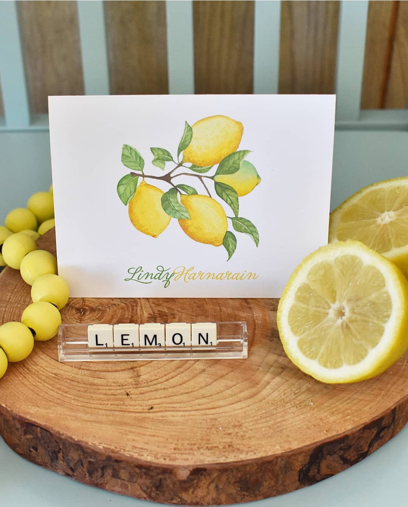Lemon Note Cards Personalized Lemon Stationery Lemon Cards - Etsy