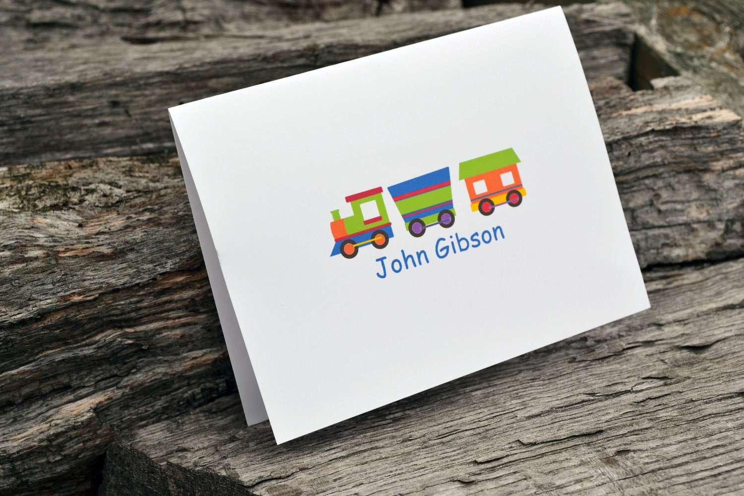 Boys Personalized Note Cards for Thank You Notes Train Theme - Etsy