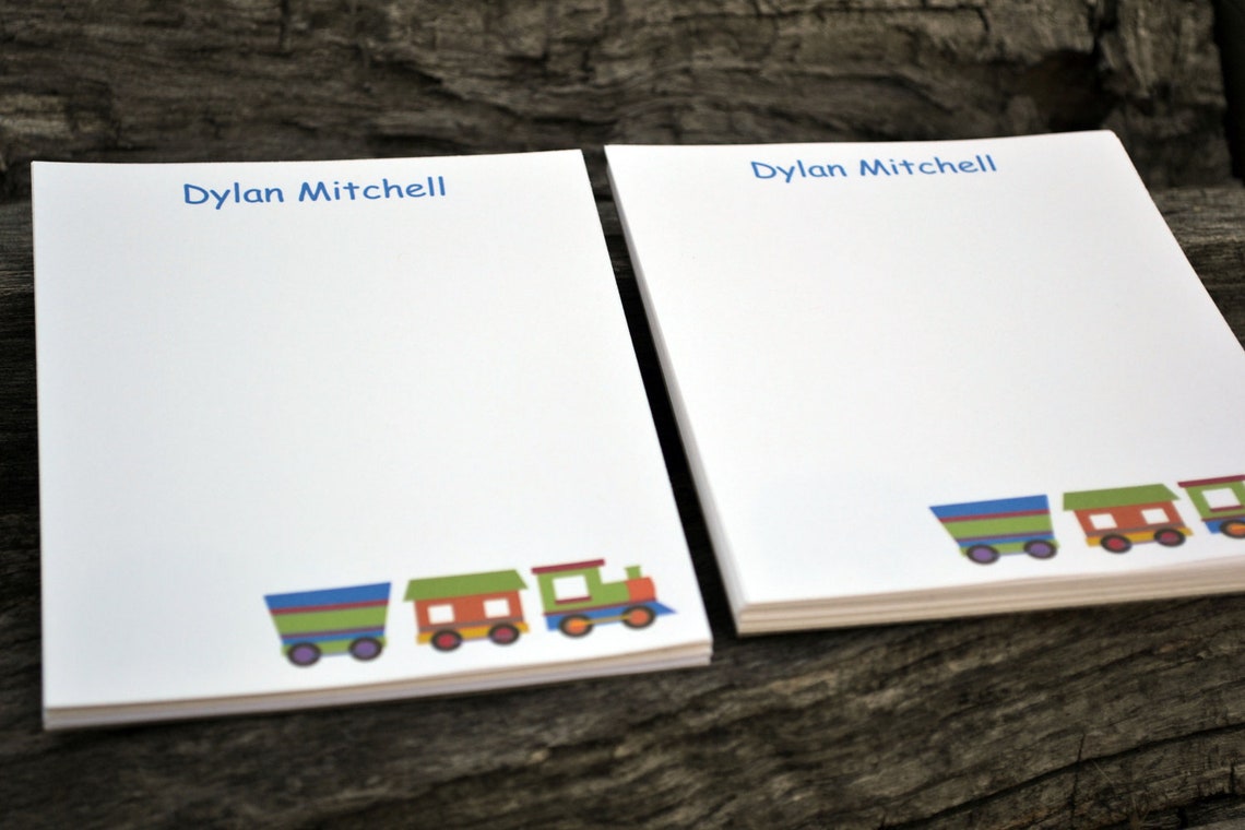 Personalized Notepads / Train Notepads /Personalized Notebook | Etsy