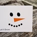 Personalized Christmas Note Cards With Snowman Face - Etsy