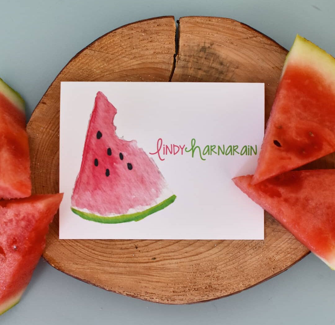 Watermelon Note Cards - Personalized Watermelon Stationery - Watermelon ...