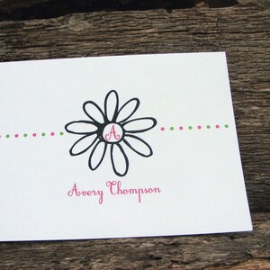 Personalized Flower Note Card / Thank You Note / Personalized ...