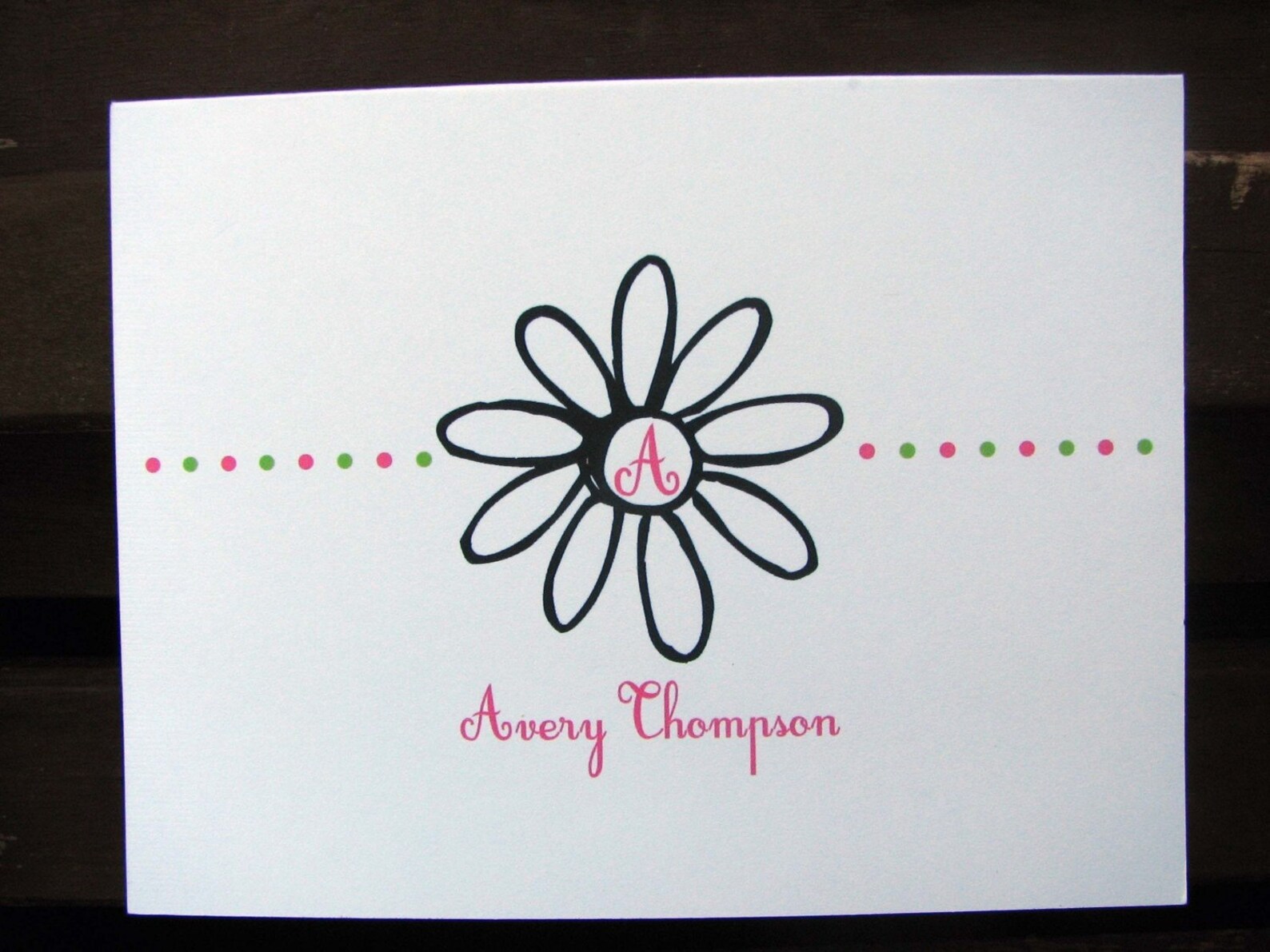 Personalized Flower Note Card / Thank You Note / Personalized - Etsy