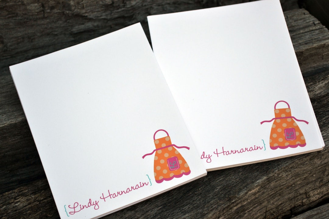 Personalized Notepads / Apron Notepads / Kitchen Notebook ...