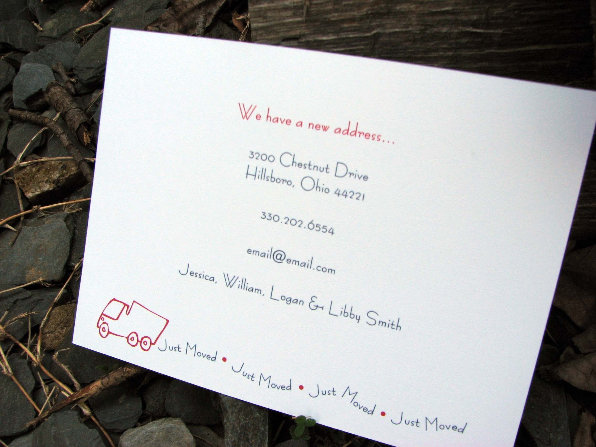 Change of Address Announcements Just Moved Moving Truck | Etsy