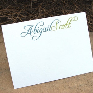 Personalized Stationery Flat Note Card / Flat Note / Personalized ...