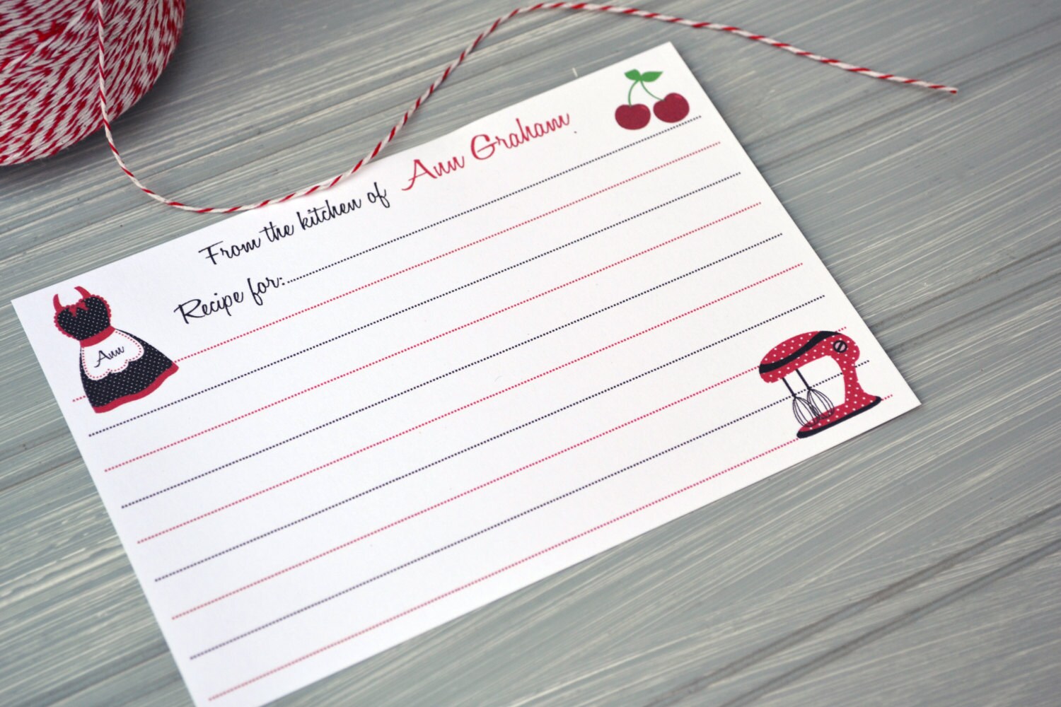 Personalized Recipe Card Personalized Recipe Cards Recipe - Etsy