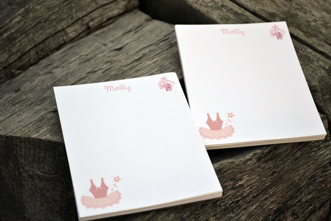 Personalized Notepads / Ballerina Notepads / Notebook / | Etsy