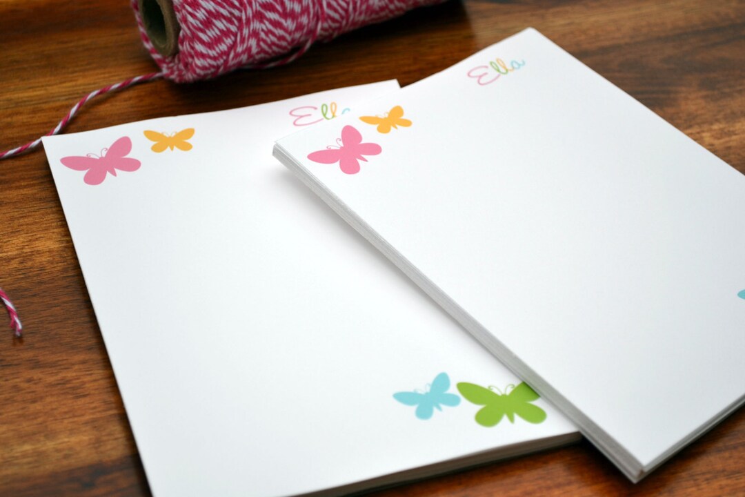 Butterfly Notepads /personalized Notebook / Personalized Butterfly Note ...